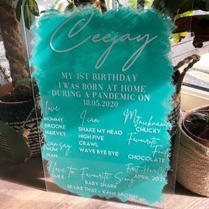 First Birthday Board Custom Birthday Board Personalised - Etsy UK