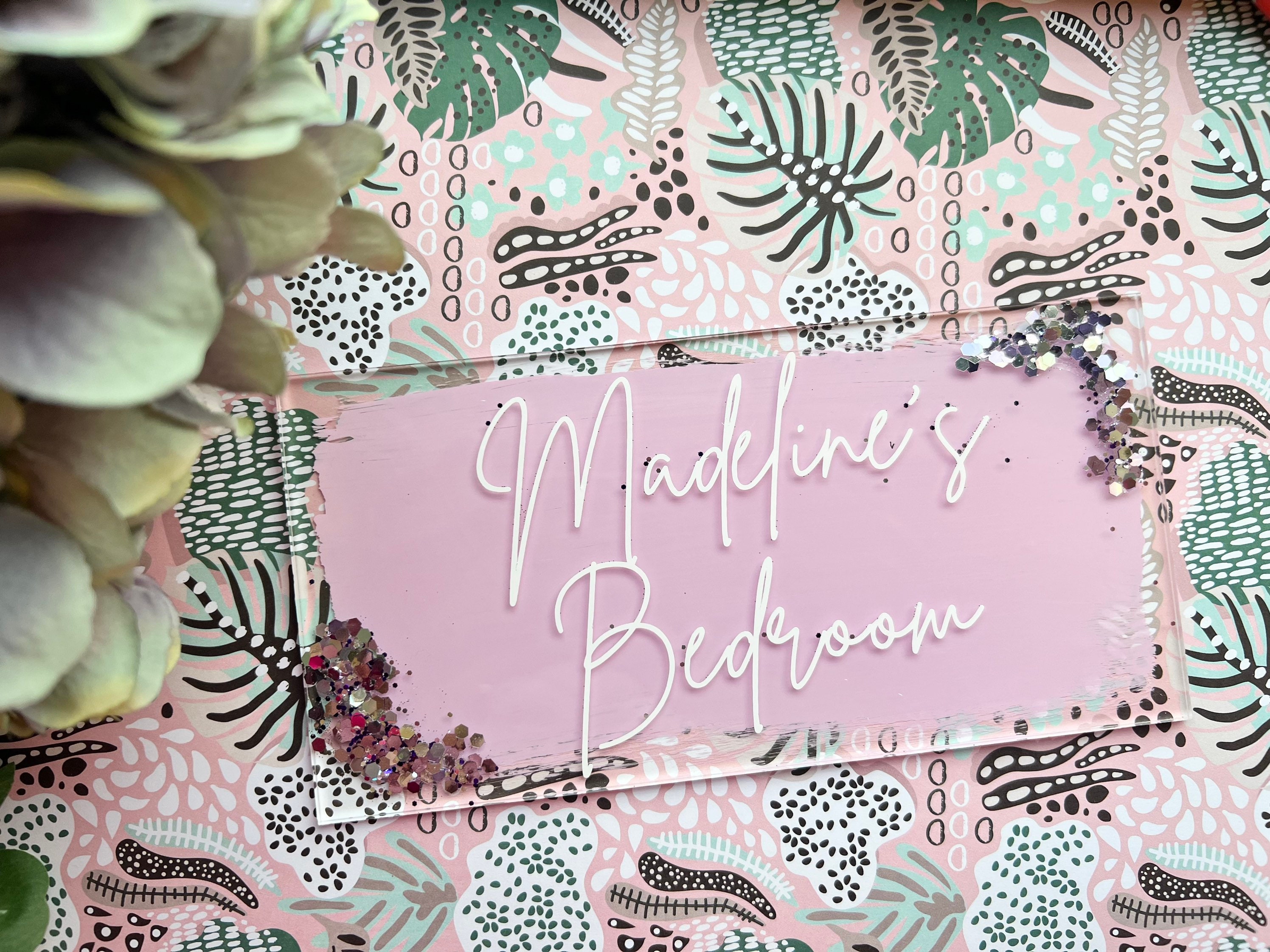 Personalised Acrylic Bedroom Door Sign Custom Room Name - Etsy UK