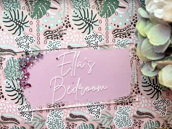 Personalised Acrylic Bedroom Door Sign Custom Room Name | Etsy UK