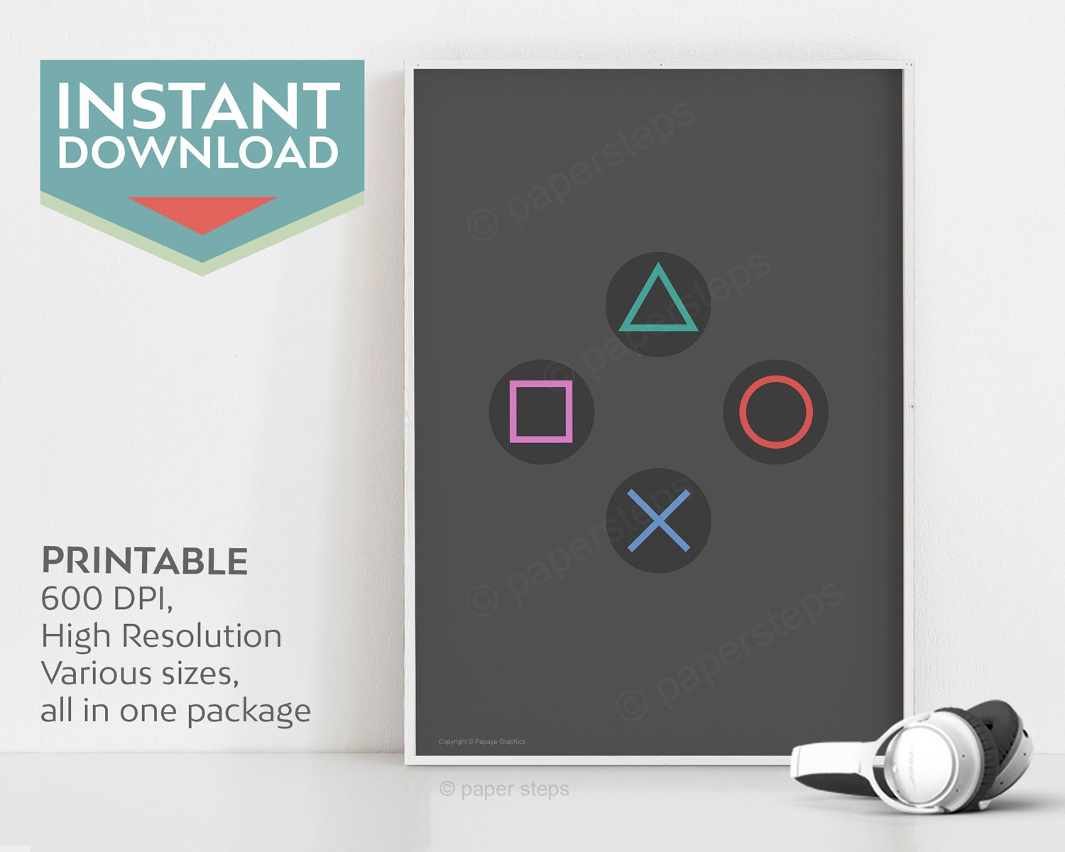 Game Console Poster Digital Download Gaming Gifts for Teenage - Etsy