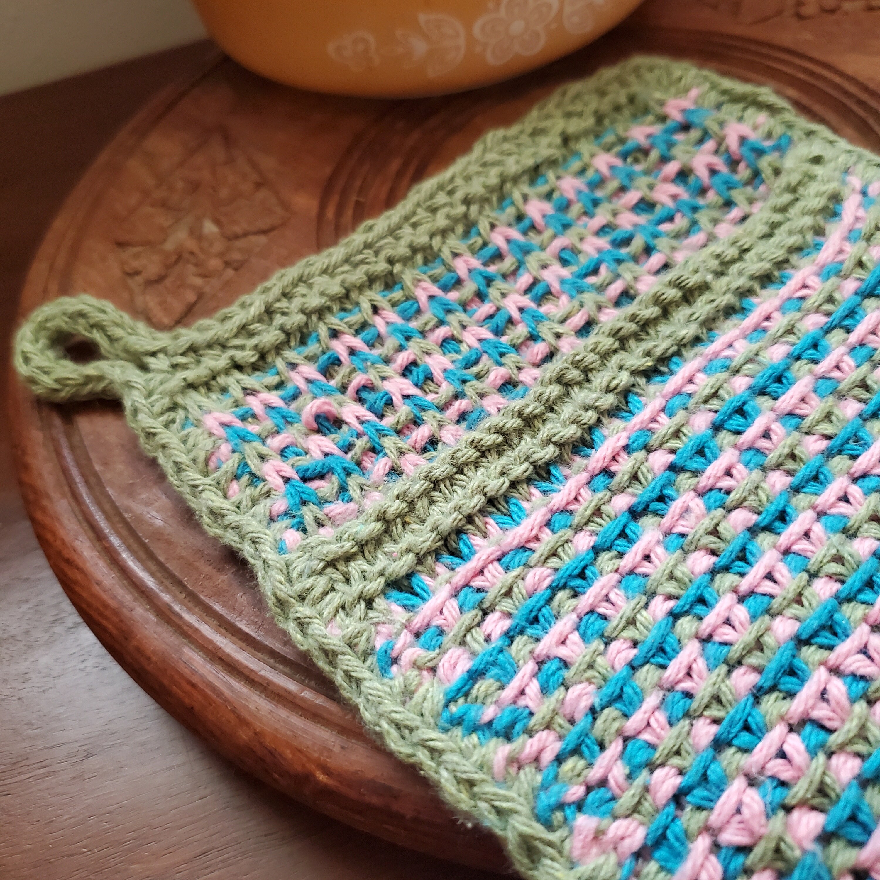 Three Color Linen Stitch Oven Mitt Knitting Pattern - Etsy