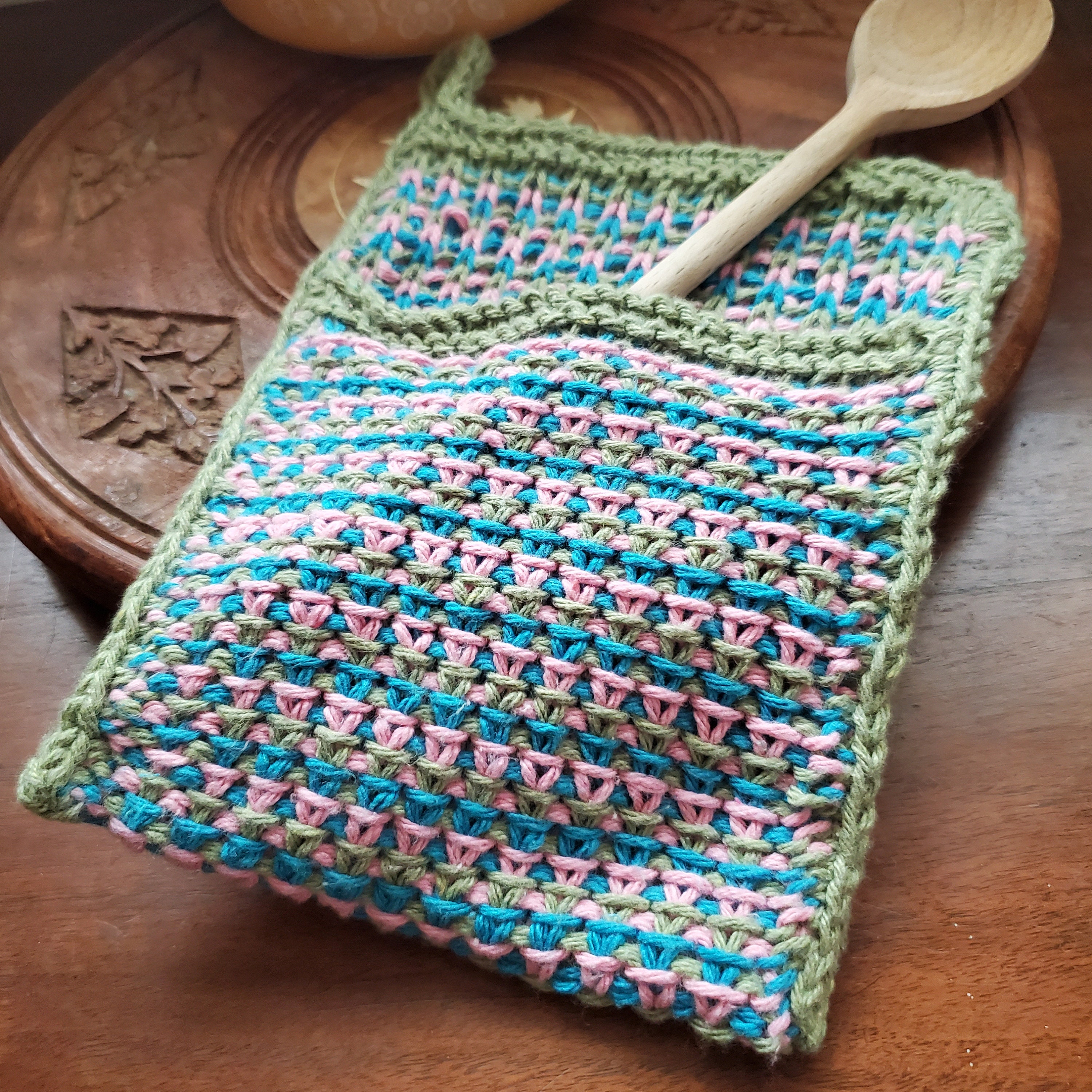 Three Color Linen Stitch Oven Mitt Knitting Pattern - Etsy