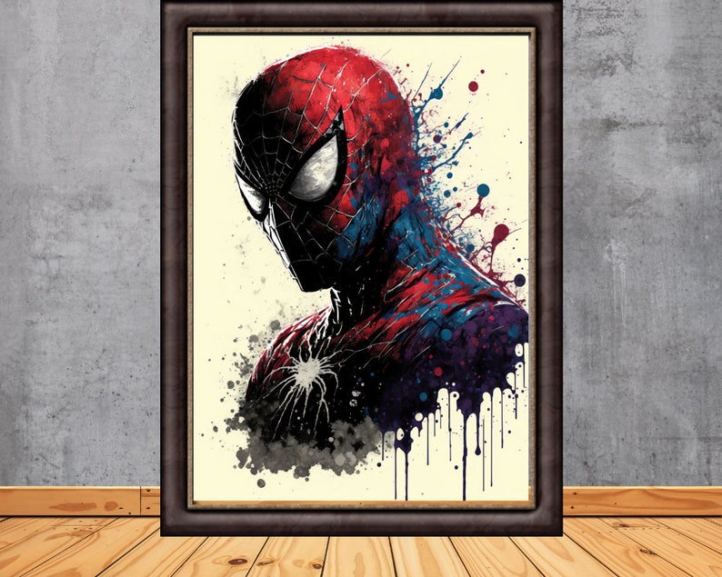 Spiderman Poster, Poster Printable, Spiderman Wall Art, Marvel Poster ...