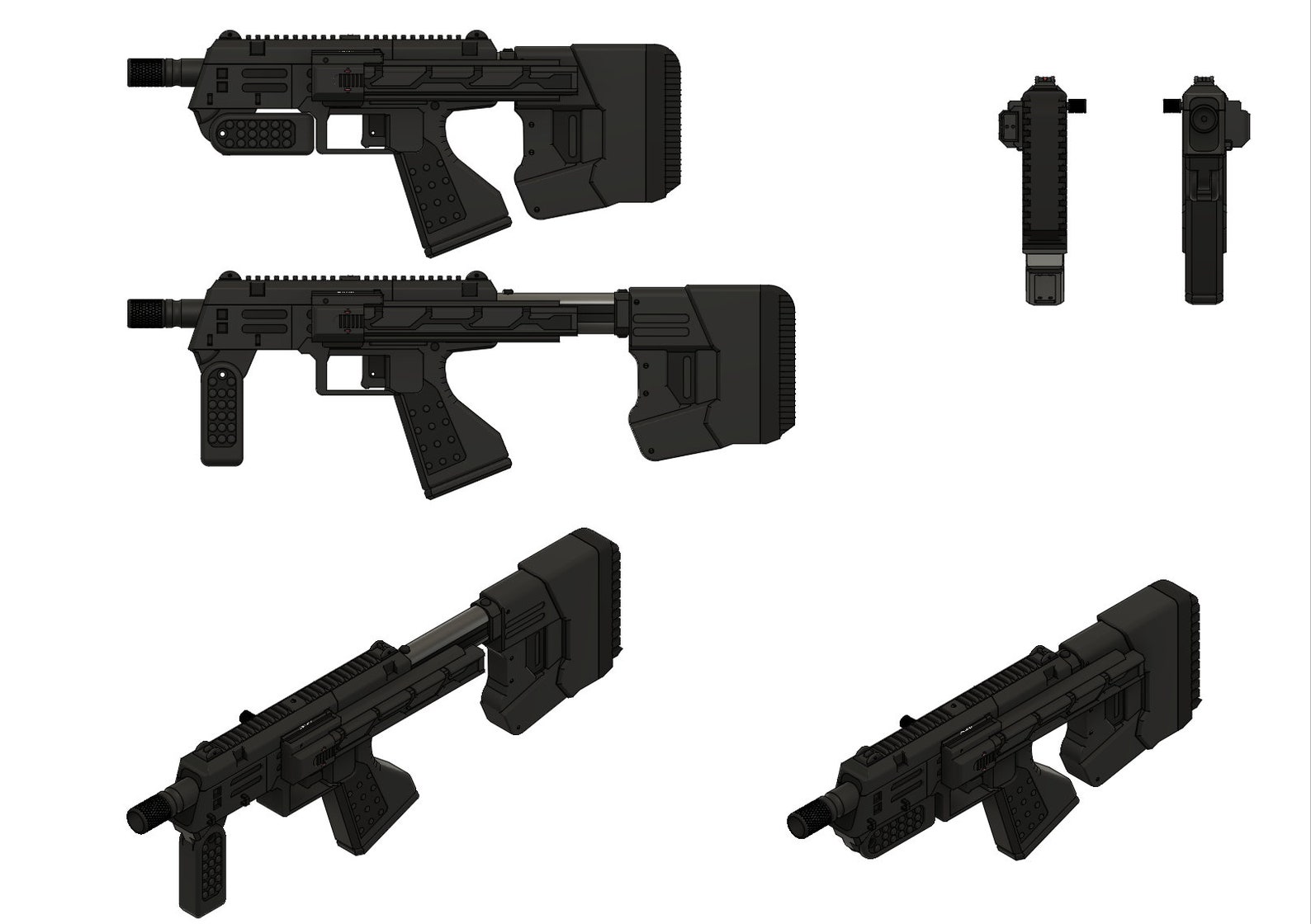 M7 SMG/M7S ODST Submachine Gun 3d Print Files Non-functioning Cosplay ...