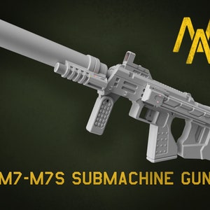 M7 SMG/M7S ODST Submachine Gun 3d Print Files Non-functioning Cosplay ...