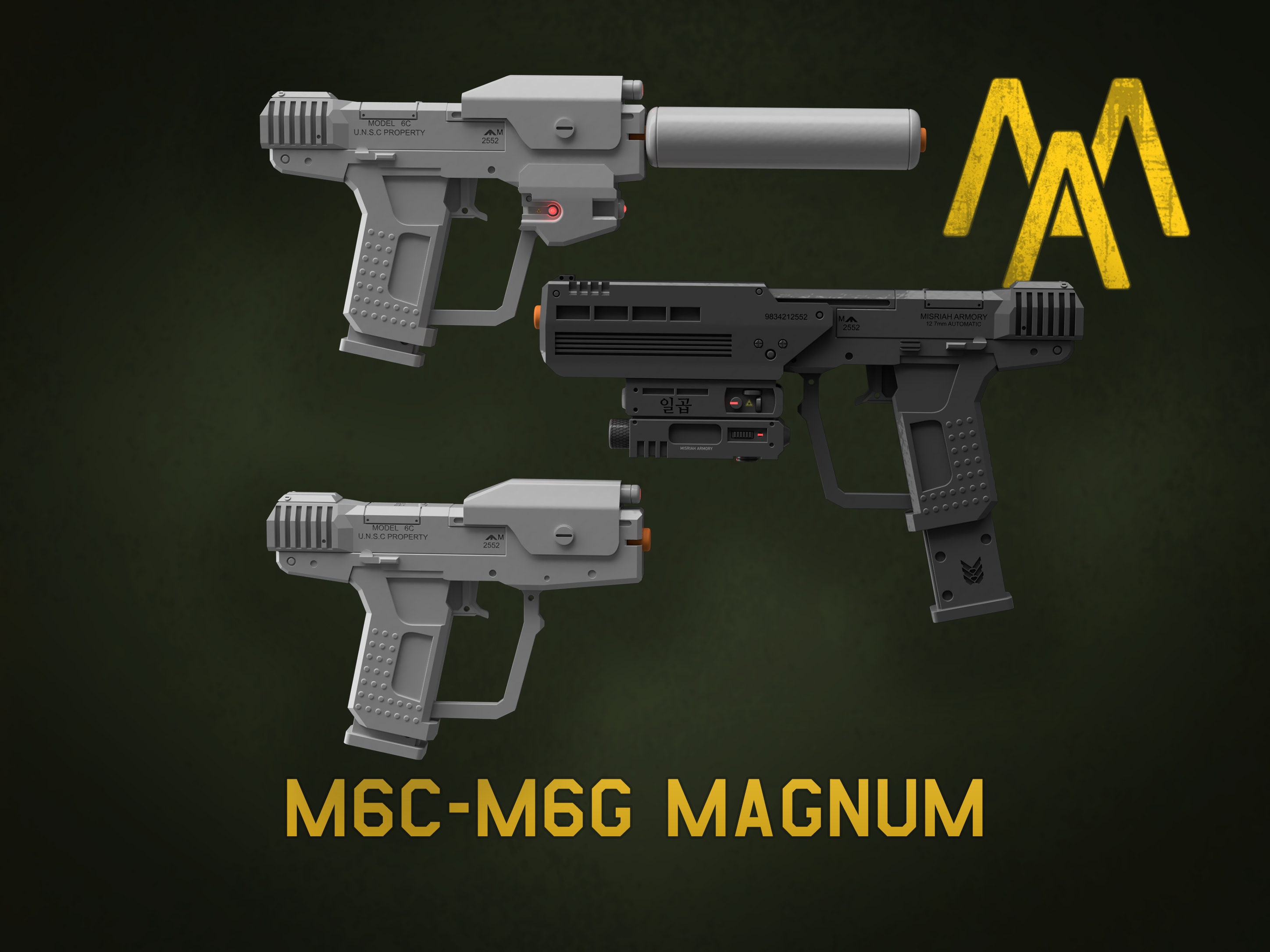 M6 Magnum/m6c SOCOM Magnum 3d Print Files Non-functioning Cosplay Prop ...