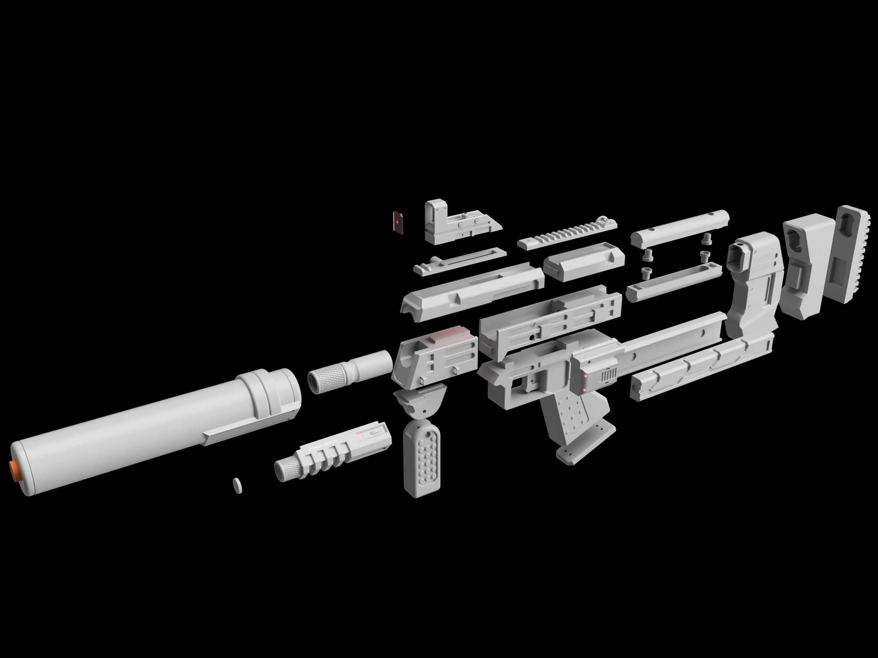 M7 SMG/M7S ODST Submachine Gun 3d Print Files Non-functioning Cosplay ...