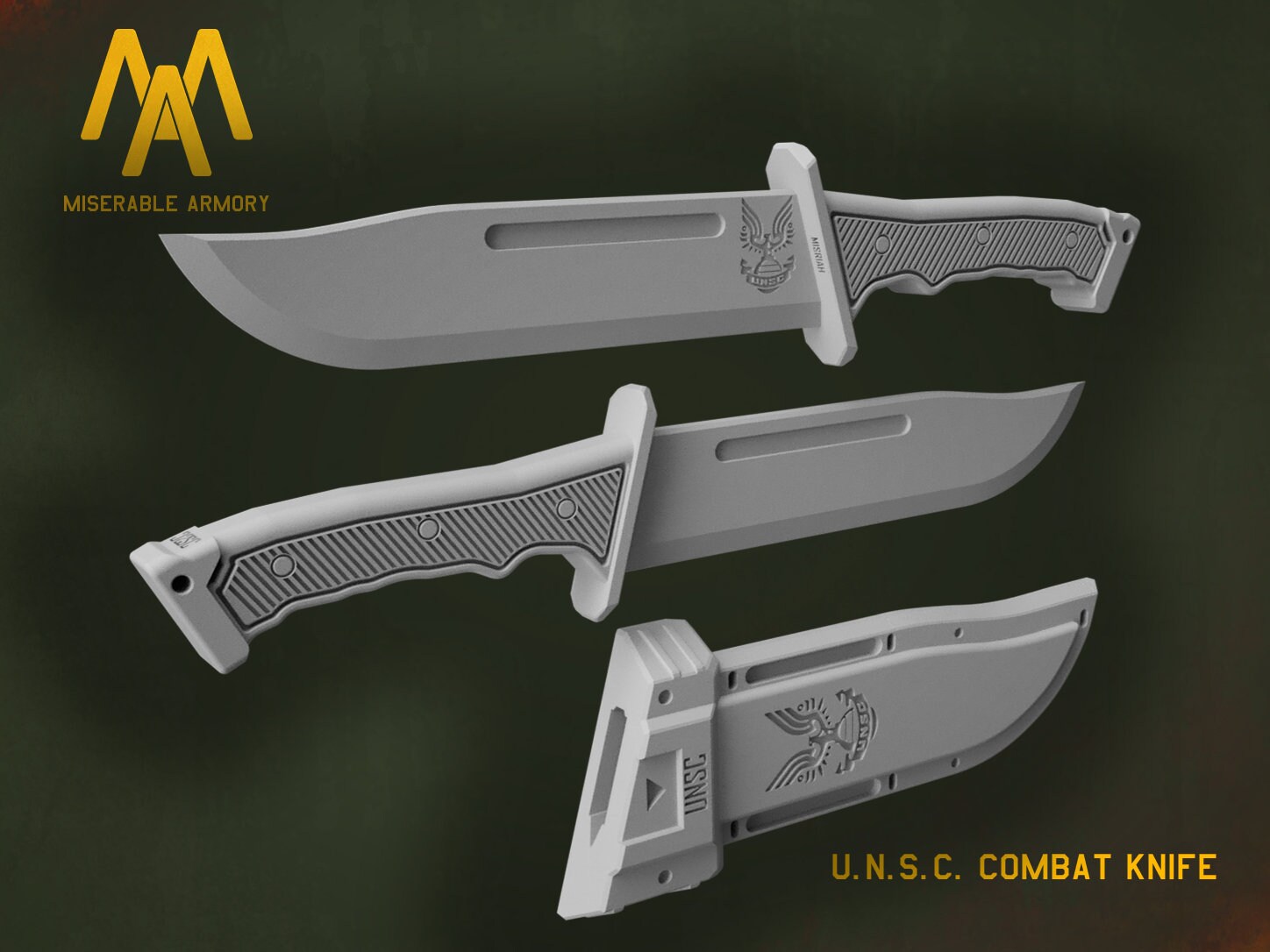 Halo Combat Knife Halo Combat Knife Prop Replica Scale 1:1 Etsy