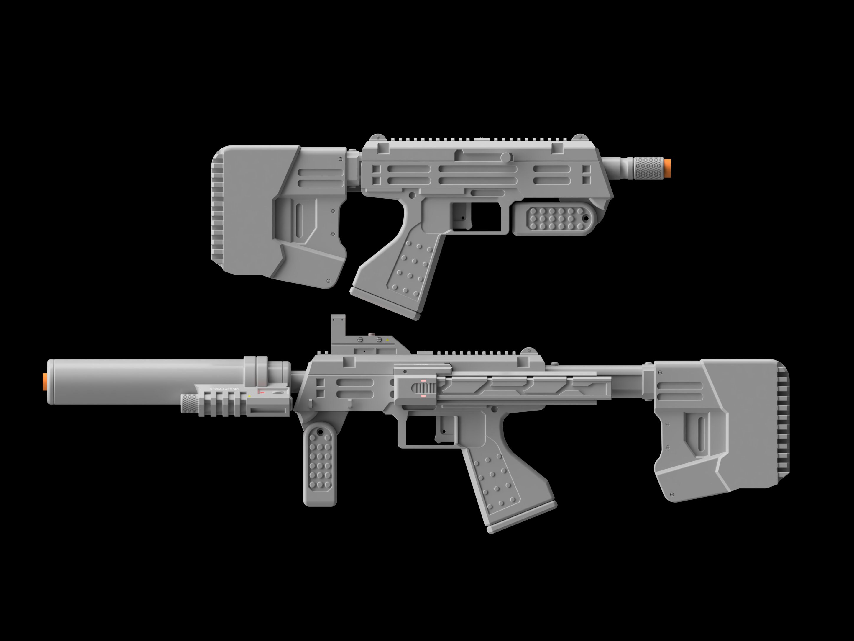 M7 SMG/M7S ODST Submachine Gun 3d Print Files Non-functioning Cosplay ...