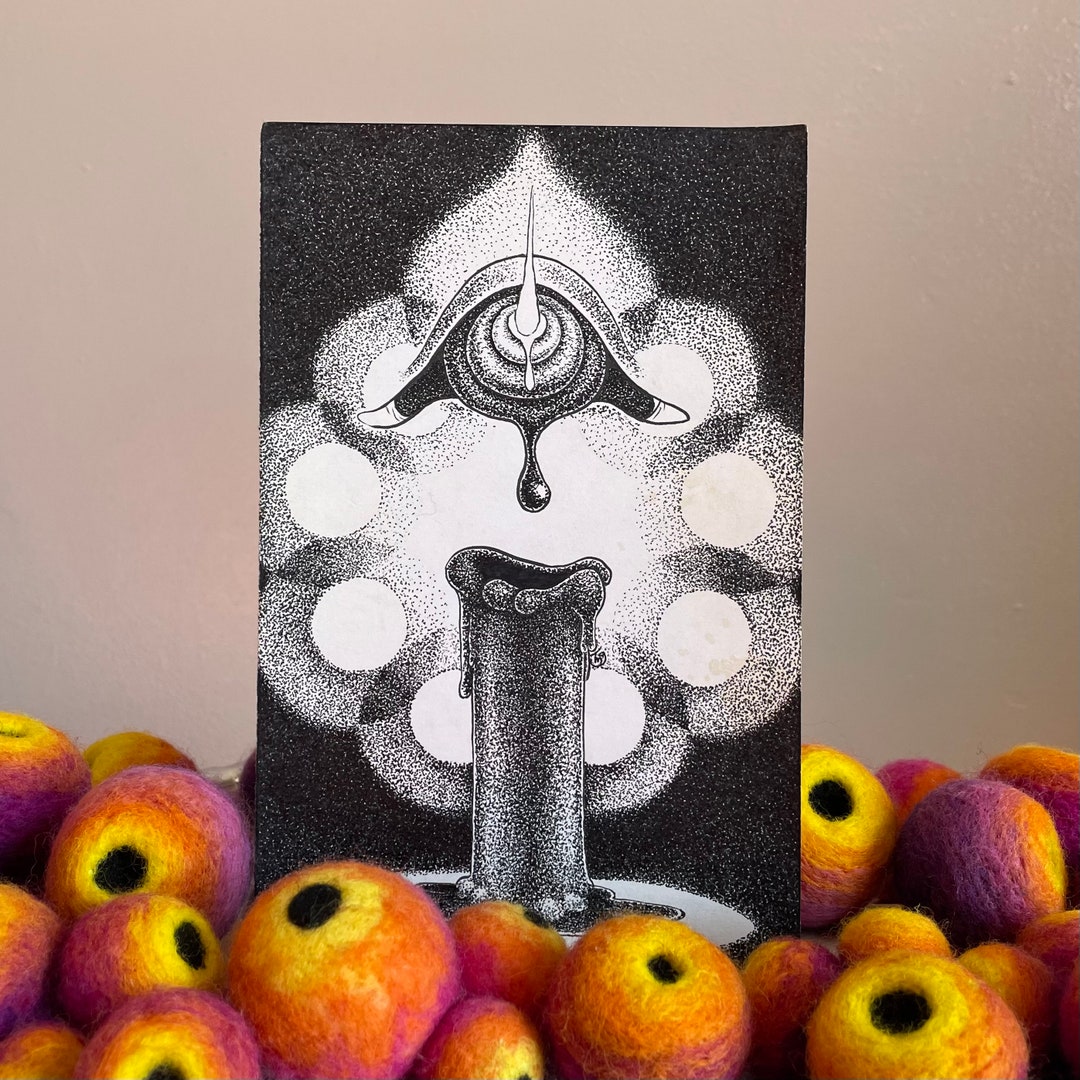 Eye Candle Original Stippled Ink Drawing - Etsy