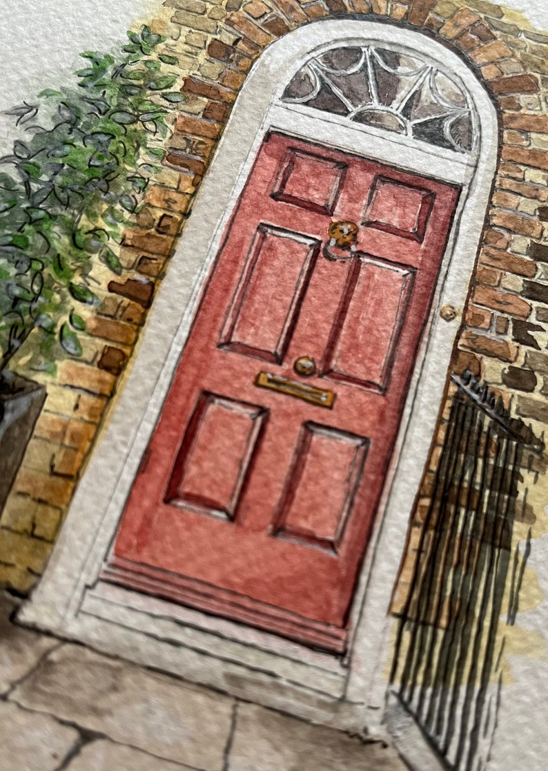 CUSTOM | Front Door | Entryway | Hand Drawn | Hand Painted | Original ...