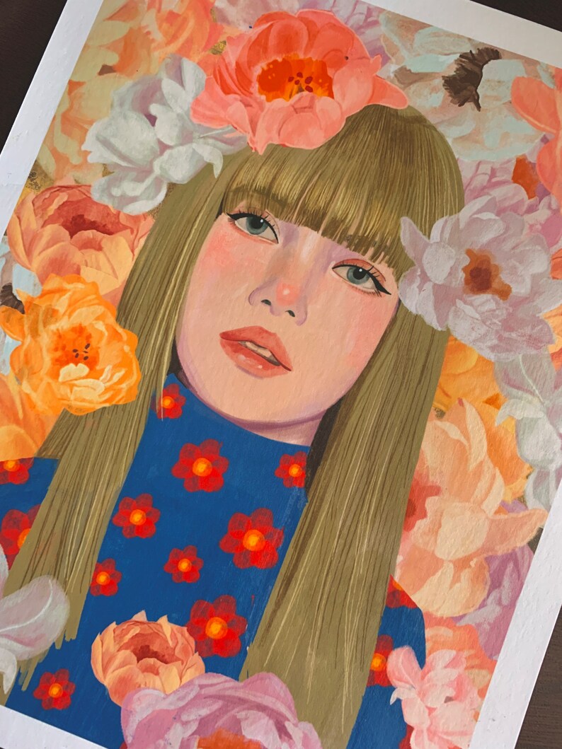 K-pop Black Pink Lisa Art Print, Lalisa Fan Art Full Color Illustration ...