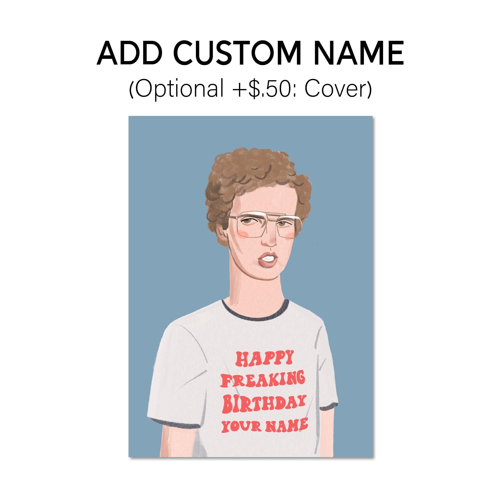 Napoleon Dynamite Birthday Celebration Card With Personalized Note Cute ...