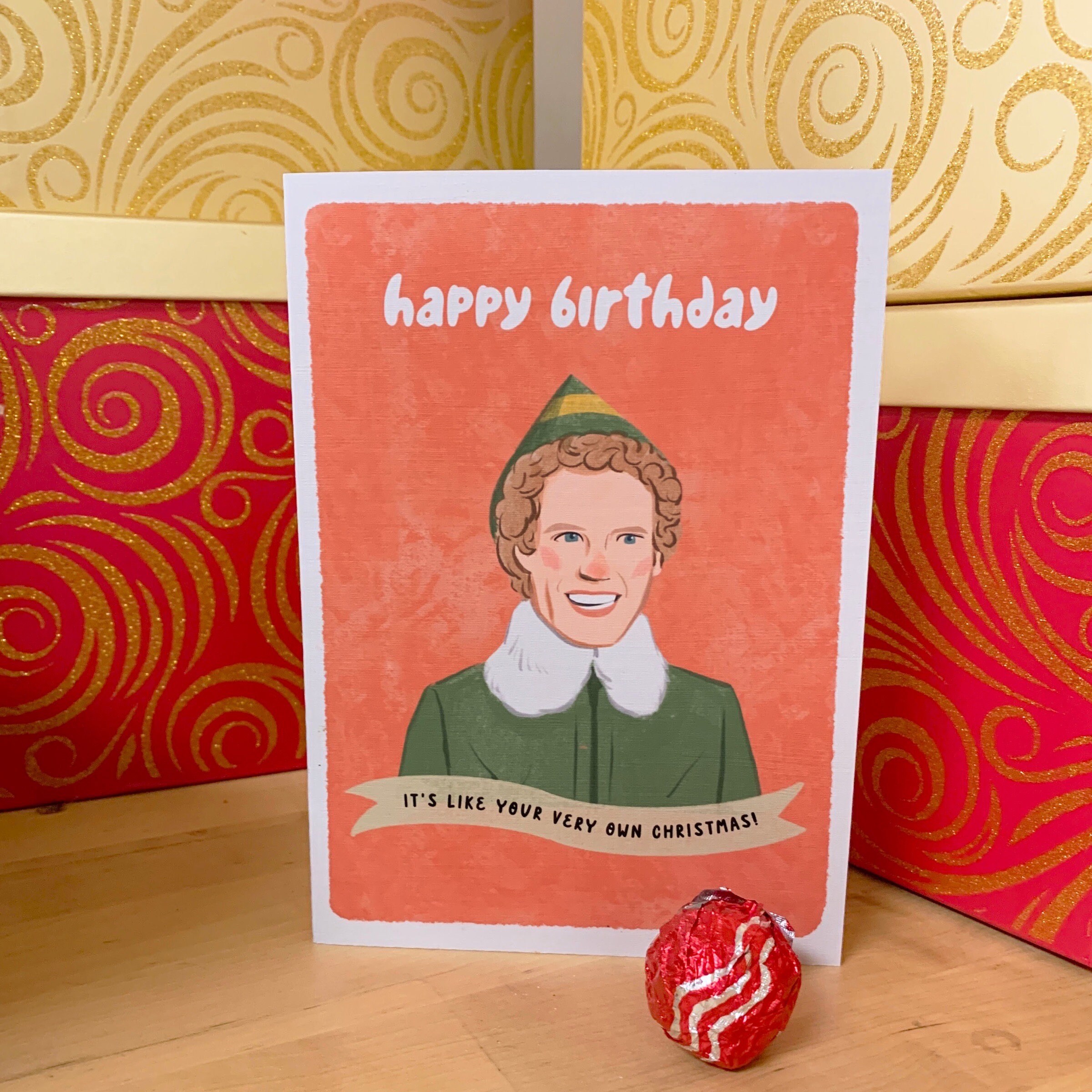 Fun and Unique Elf Birthday Greeting Card - Etsy