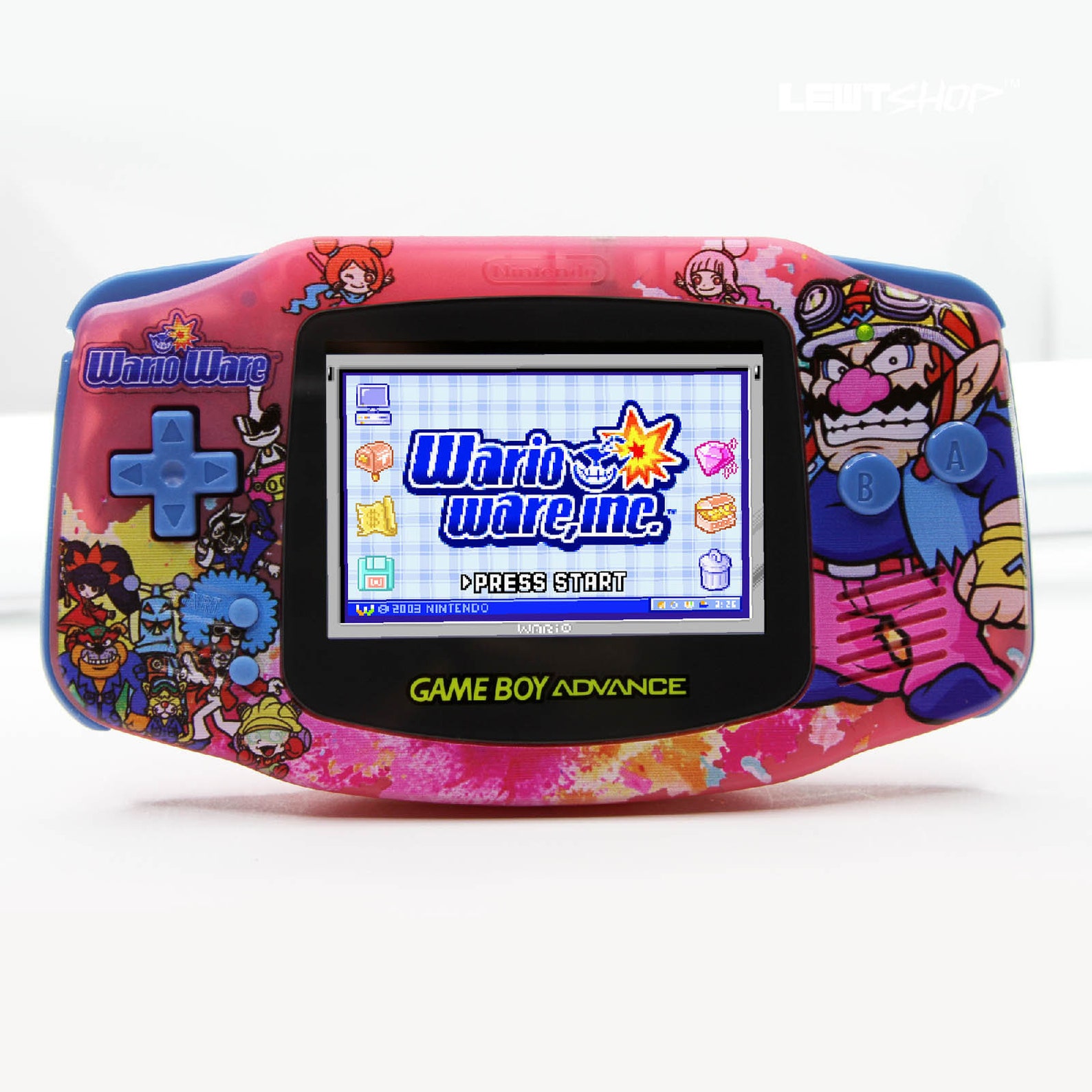 Wario Ware Game Boy Advance With Funnyplaying V3 IPS Screen Mod Gba Agb ...