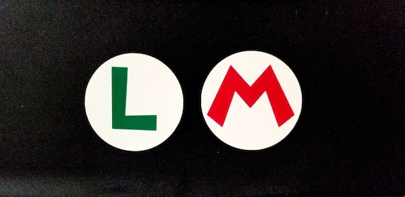 Paper Super Mario Bros Inspired Luigi L Vinyl Decal Stickers, Labels ...