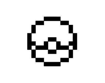 Pokeball 8 Bit - Etsy