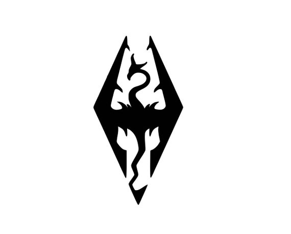 Paper Skyrim Logo Vinyl Decal Sticker The Elder Srolls Stickers, Labels ...
