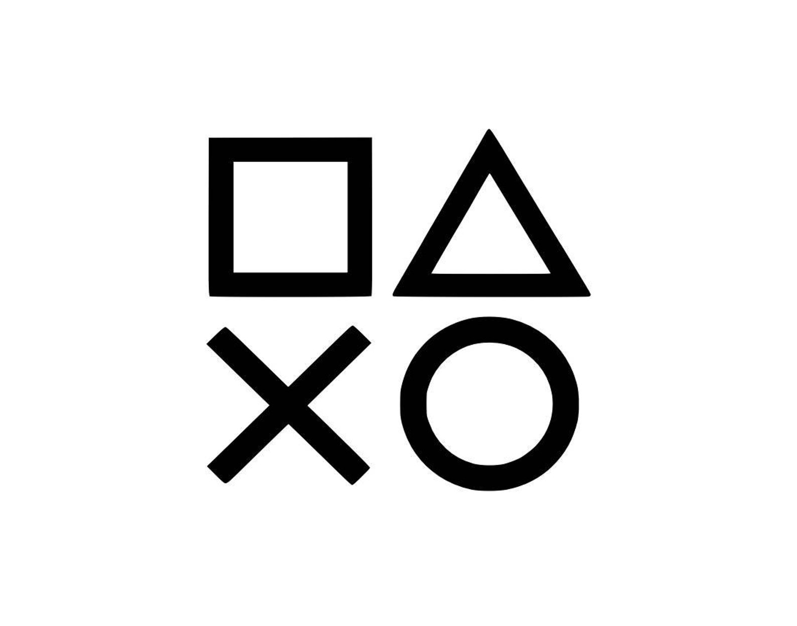 Playstation Inspired Decal Sticker Featuring Shapes Logo - Etsy