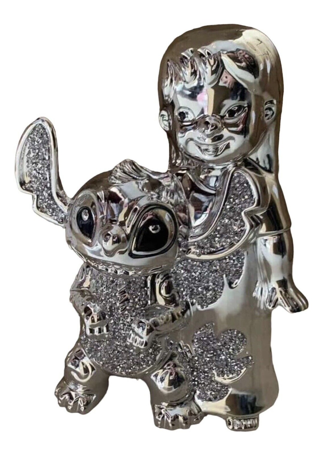 Silver Petals - Stunning Silver Crushed Diamond Stitch & Lilo Sparkle ...