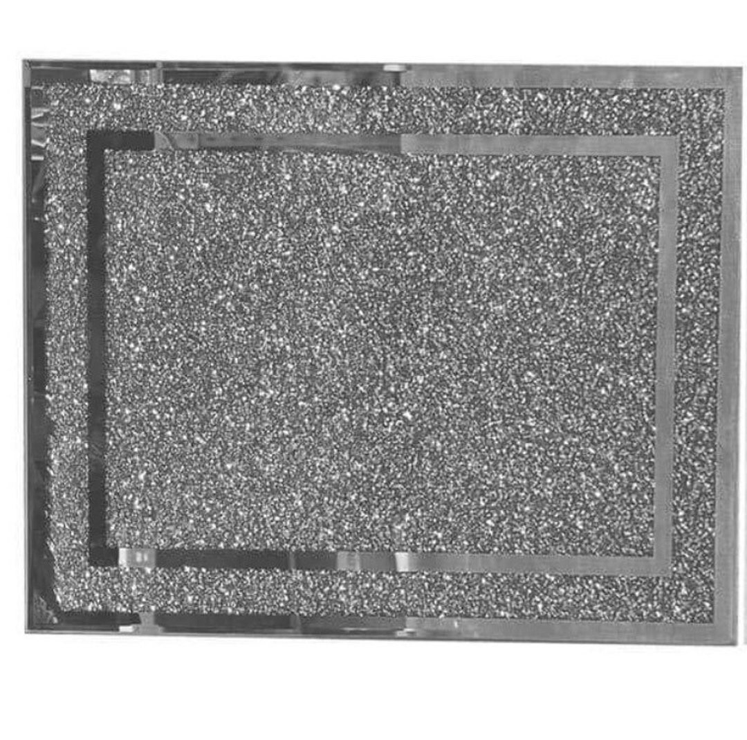 Luxury Crushed Diamond Chopping Board Crystal Filled Silver Placemat ...