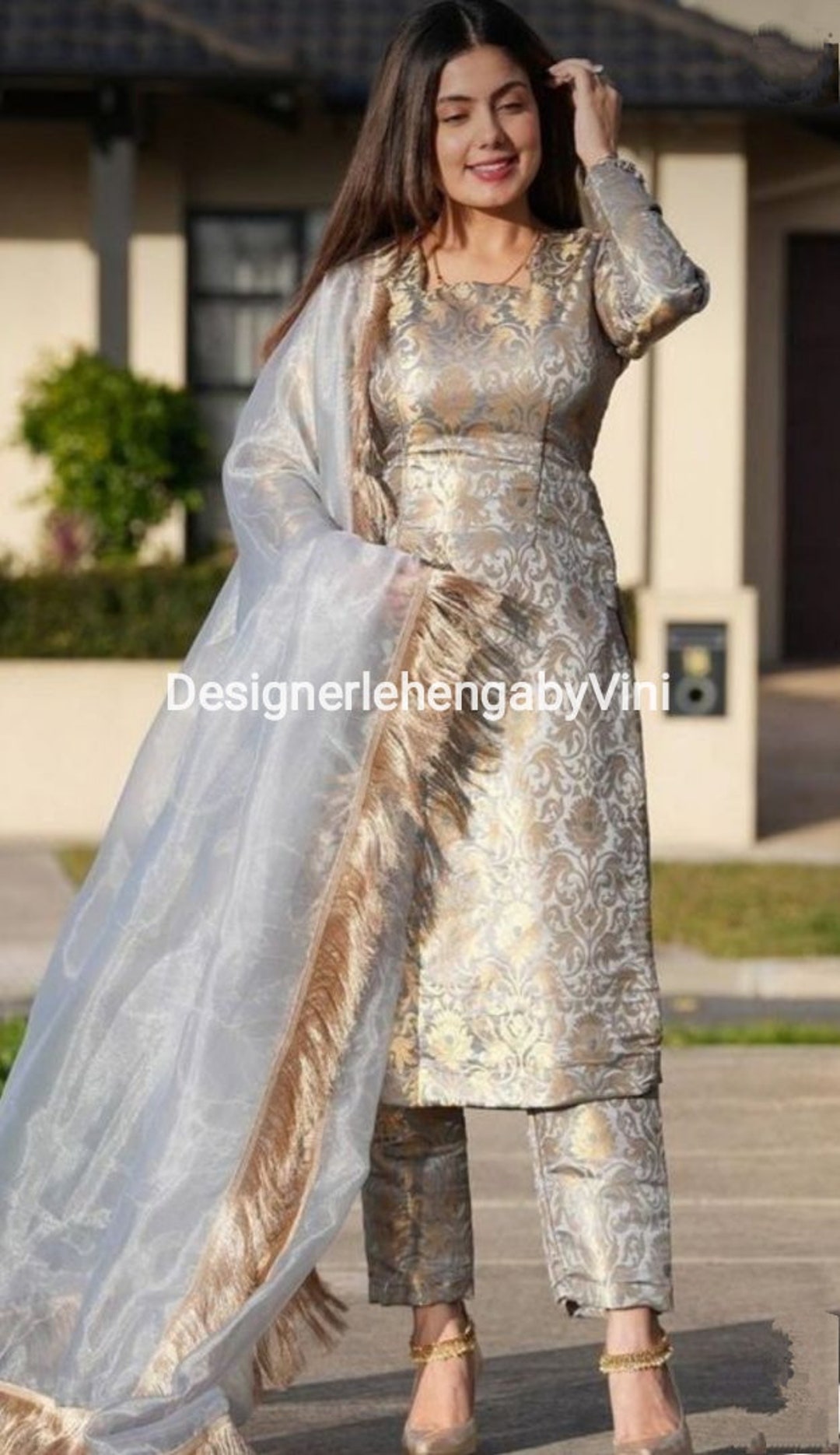 Eid Special | Indian Pakistani Brocade Suit Set for Women Pakistani ...