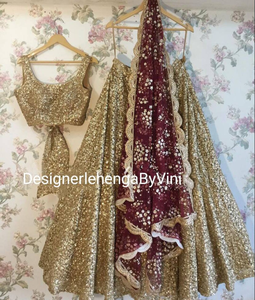 Made to Order Embroidered Sequin Lehenga Designer Blouse Crop Top ...