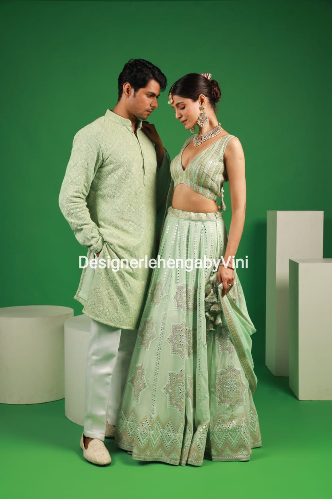 Matching Wedding Outfits for Couples Indian Lehenga Choli Traditional ...