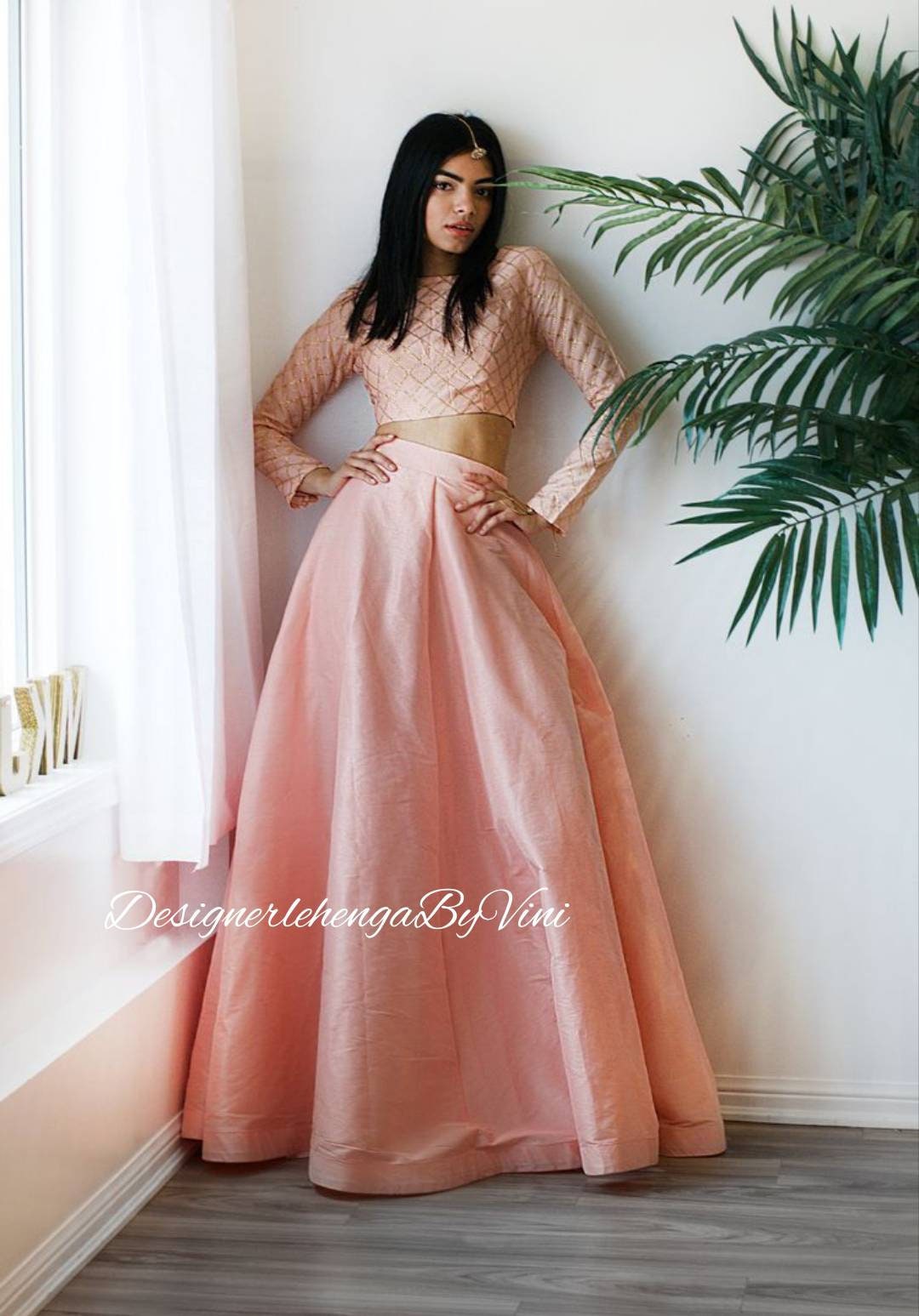 Designer Indian Pakistani Crop Top With Lehenga for Women Indian Sari ...