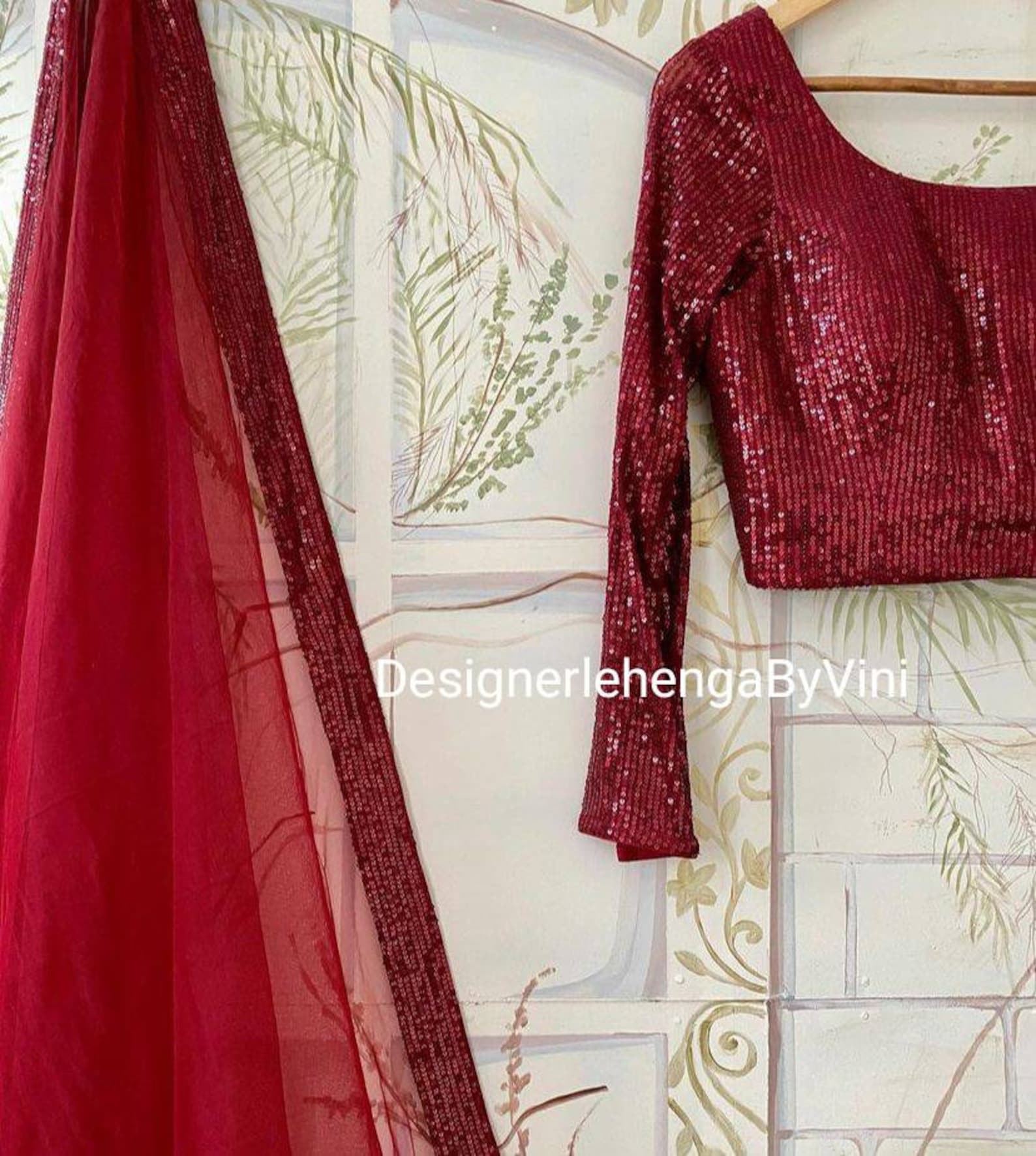 Heavy Sequin Lehenga Choli With Net Dupatta Designer Blouse Crop Top ...