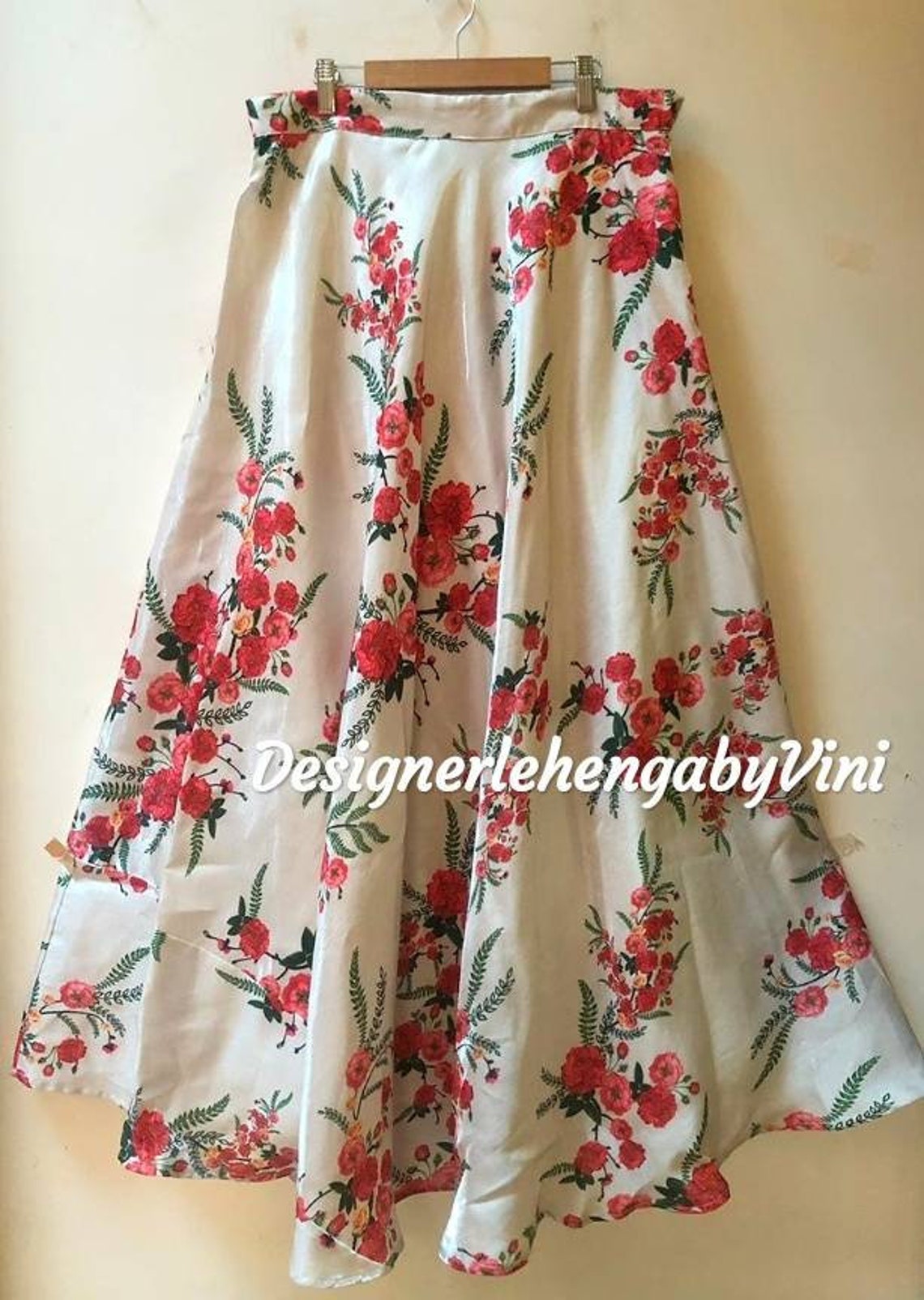 Floral silk lehenga indian Pakistani lengha choli printed | Etsy