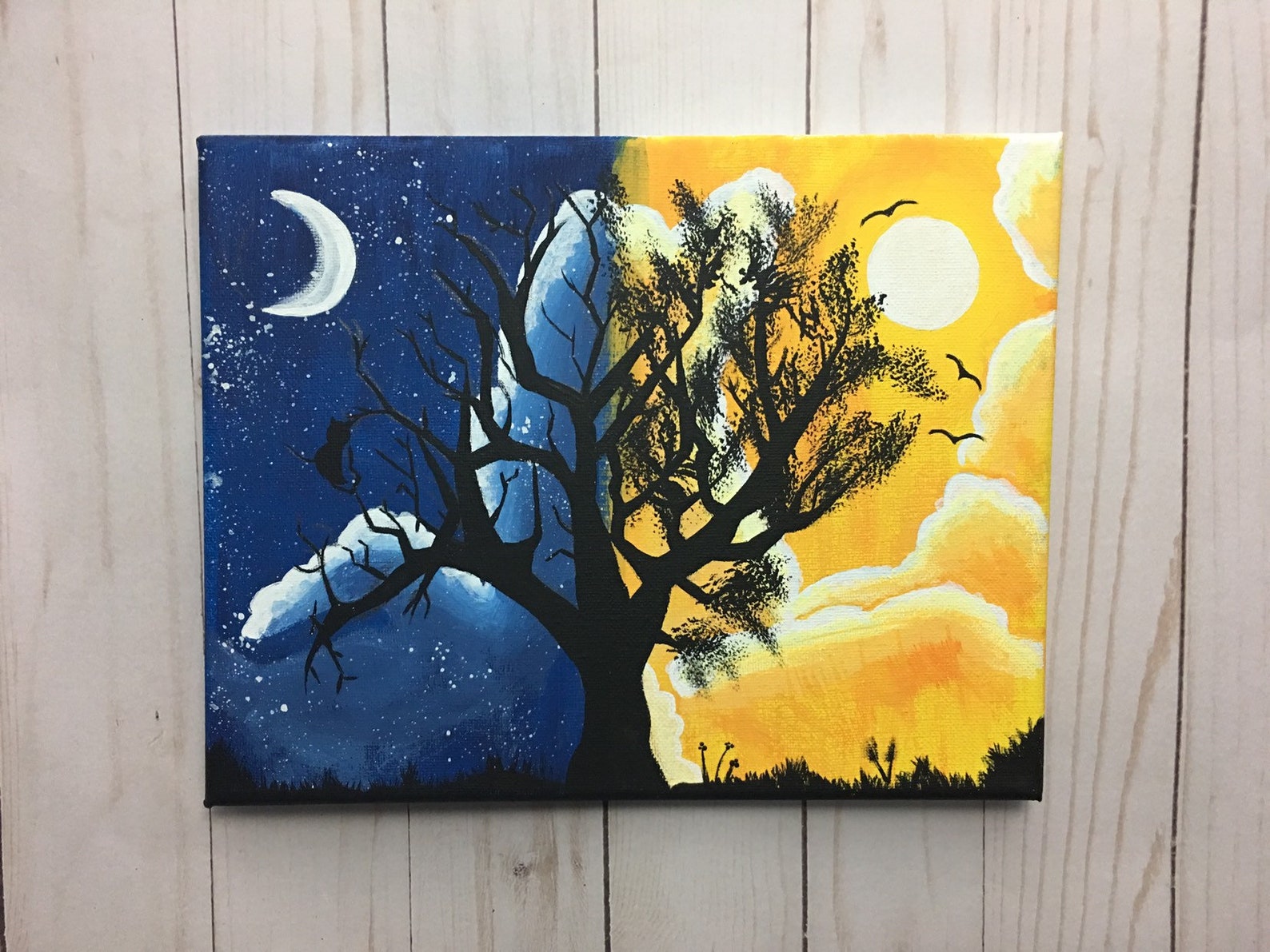 Sun and Moon Painting - Etsy