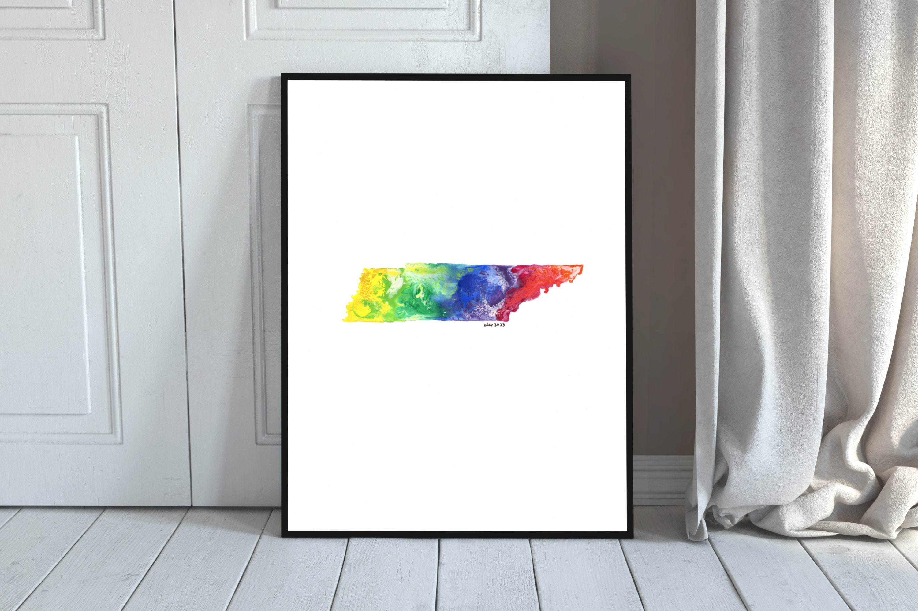 Tennessee Watercolor Art Print Digital Download || Modern State Wall ...