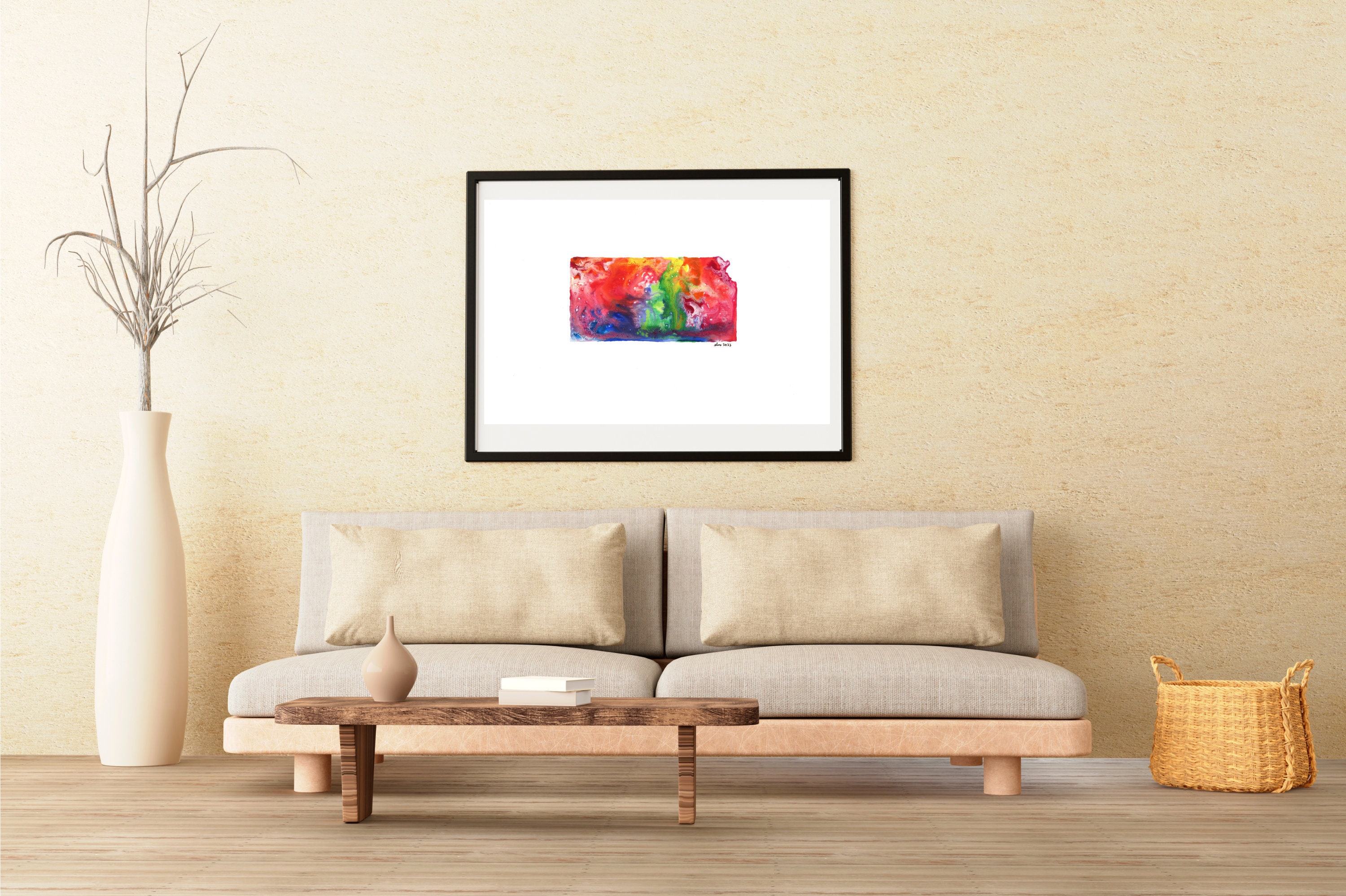 Kansas Watercolor Art Print Digital Download Colorful State Map - Etsy