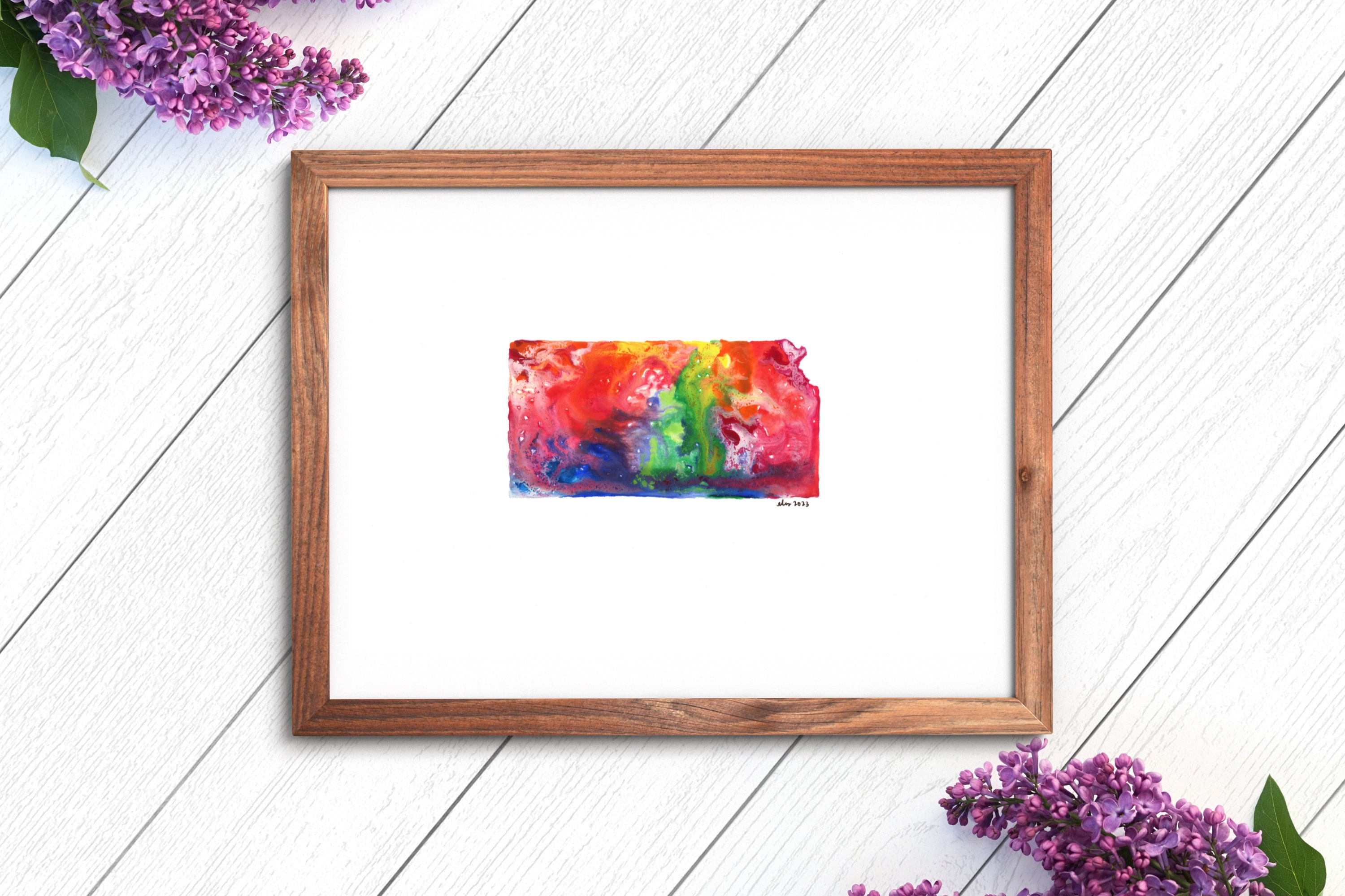 Kansas Watercolor Art Print Digital Download || Colorful State Map - Etsy