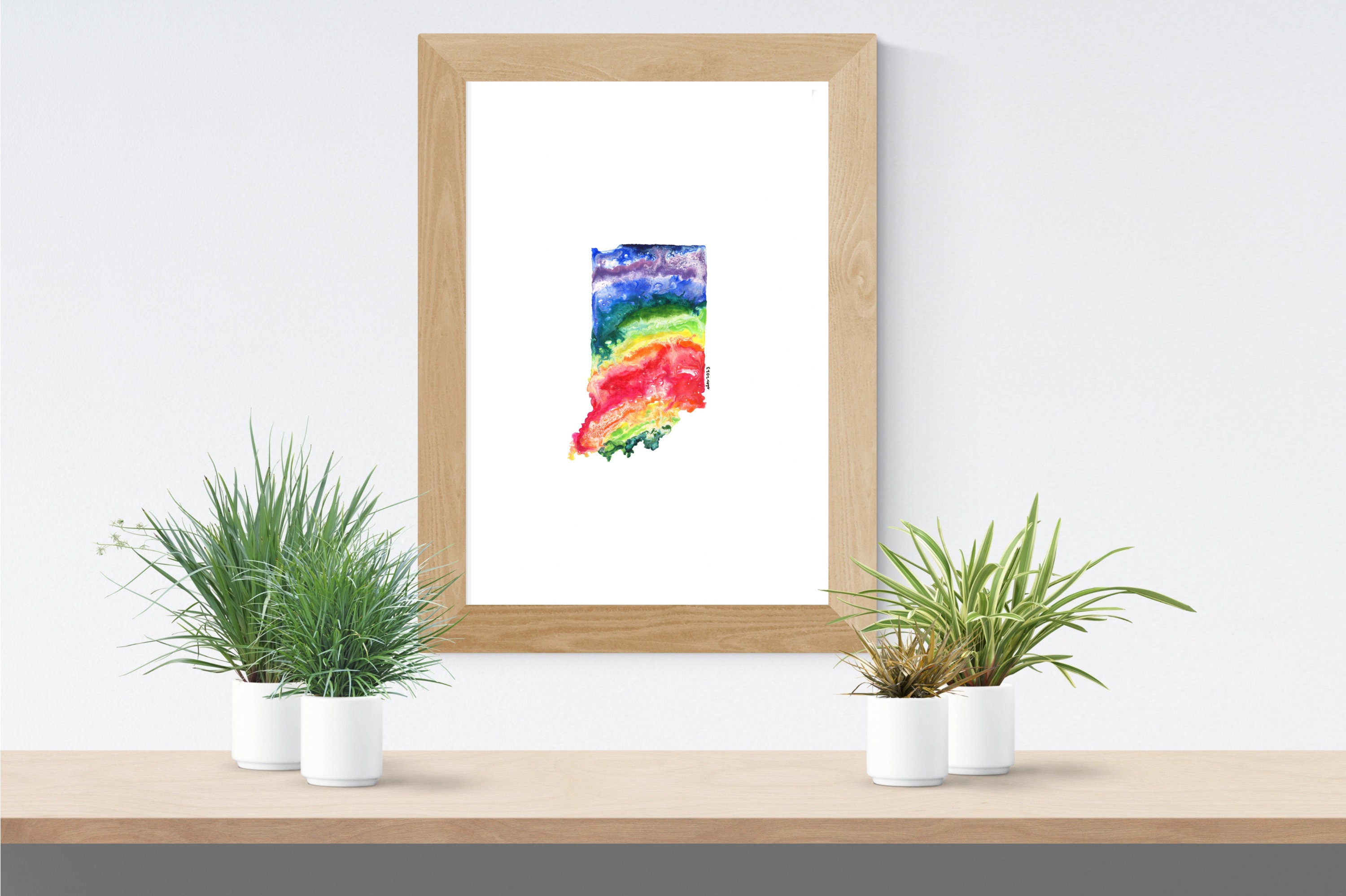 Indiana Watercolor Art Print Digital Download || United States Travel ...