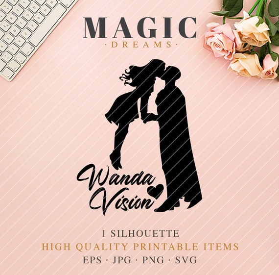 Marvel Wanda Wandavision PNG Wanda Silhouette Wanda Vision - Etsy