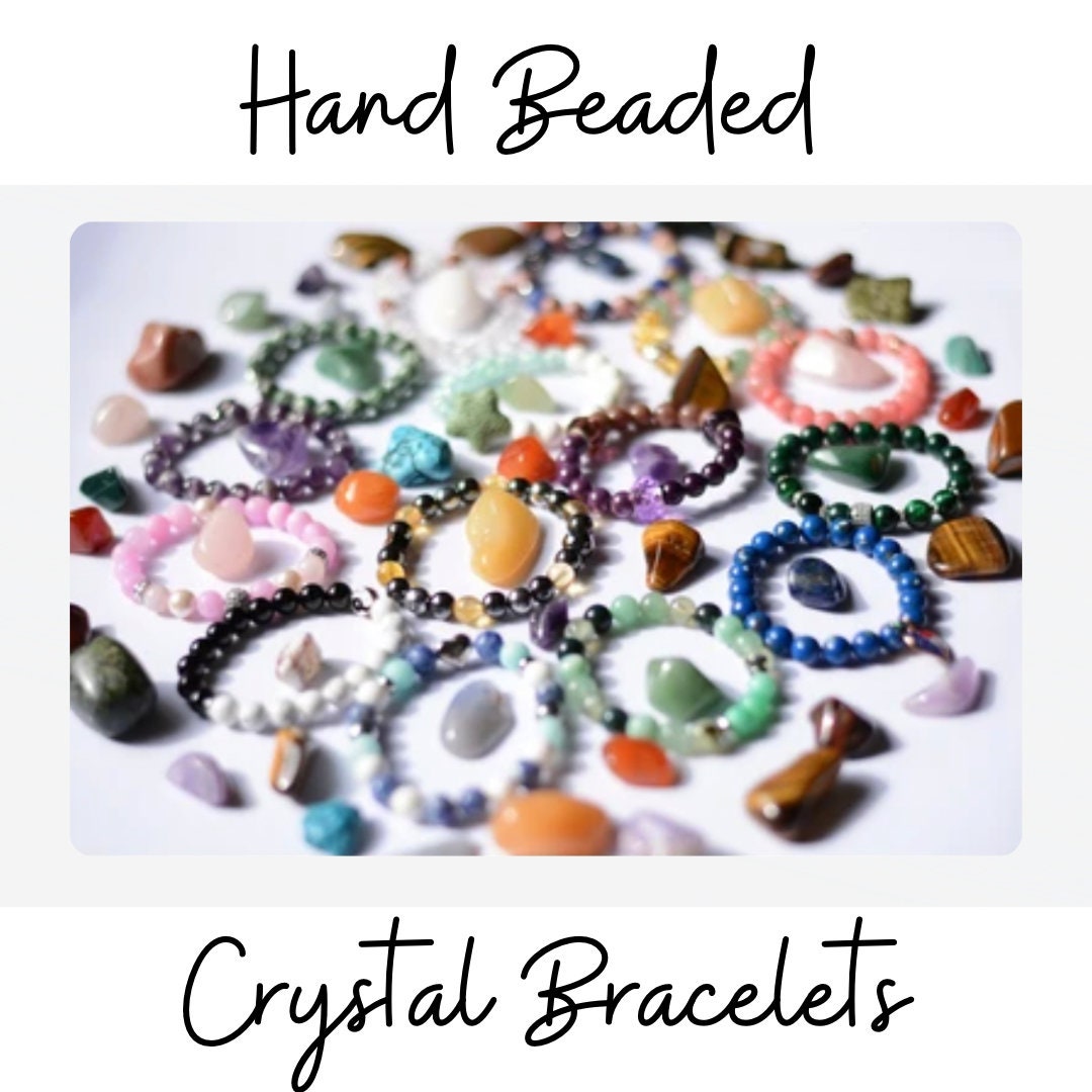 Customizable Hand Beaded Crystal Bracelets - Etsy