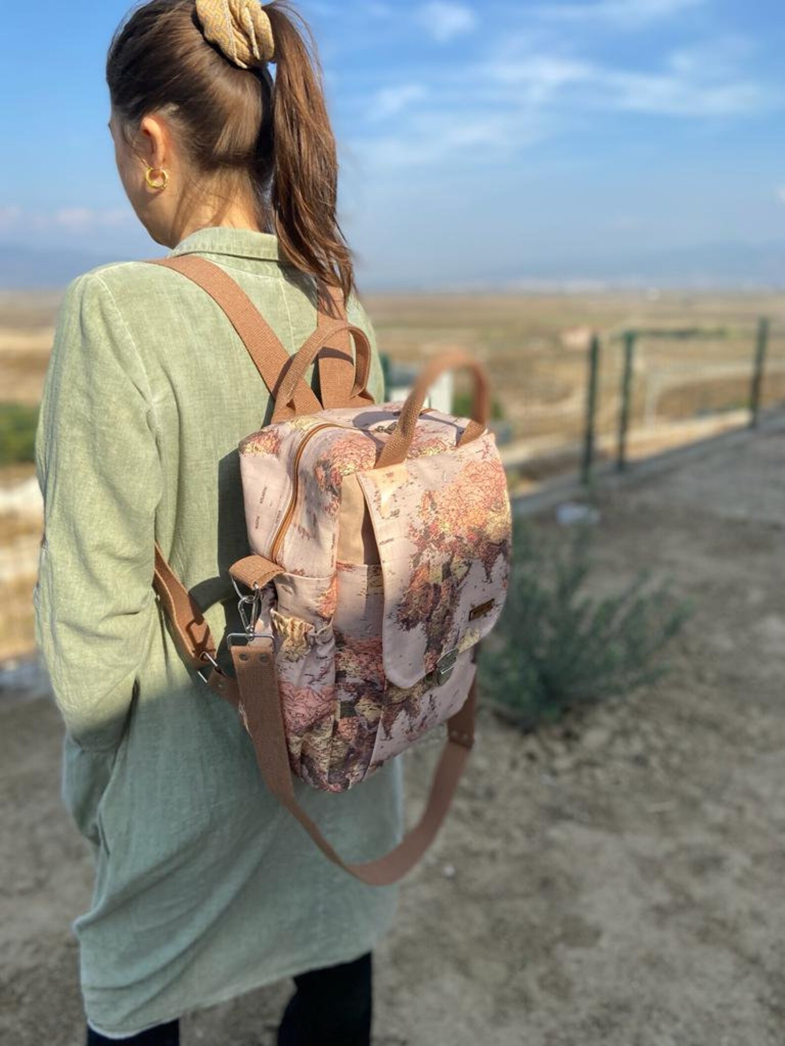 Backpack,worldmap Bag,school Bag,travelbag - Etsy