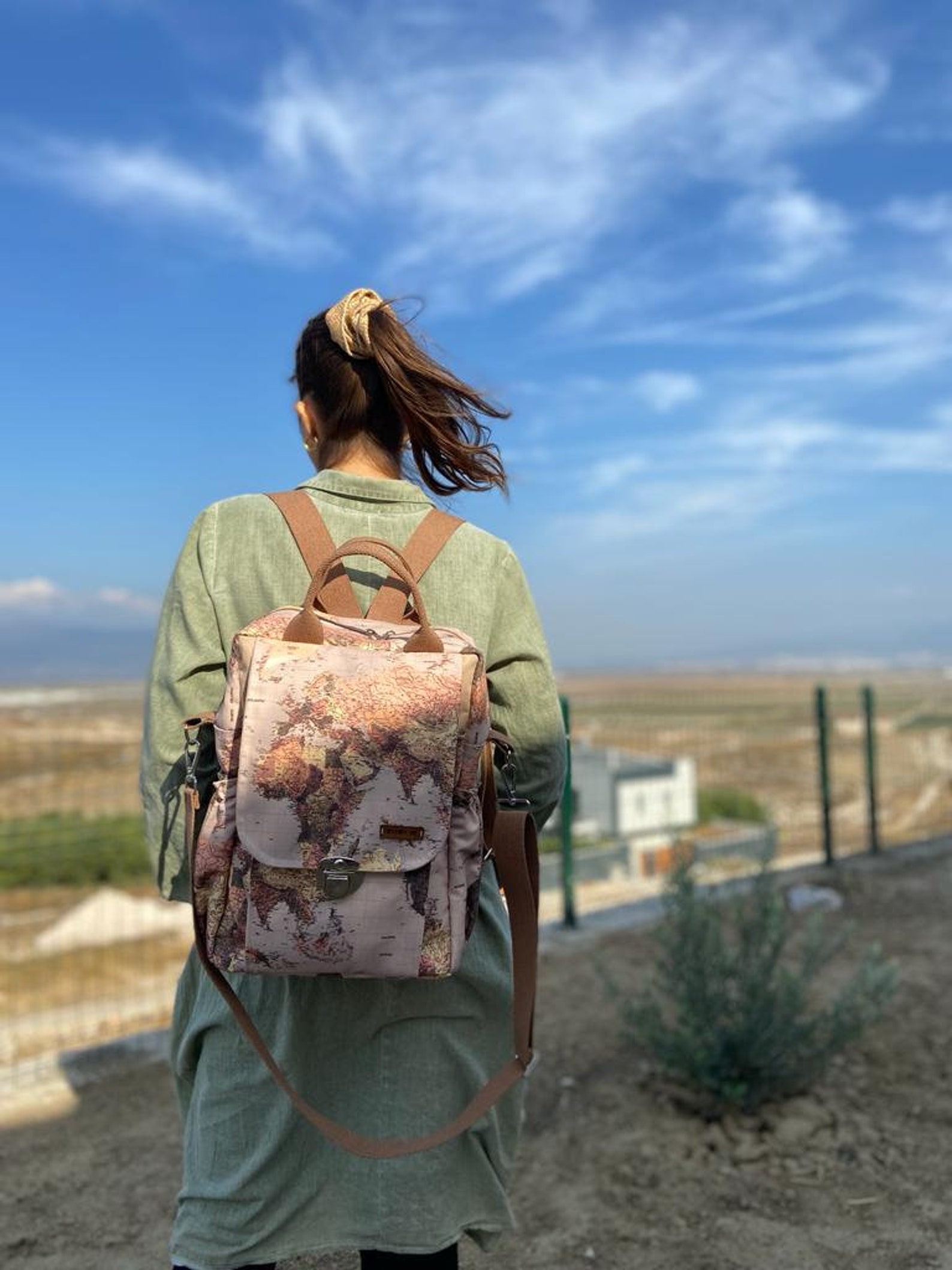 Backpack,worldmap Bag,school Bag,travelbag - Etsy