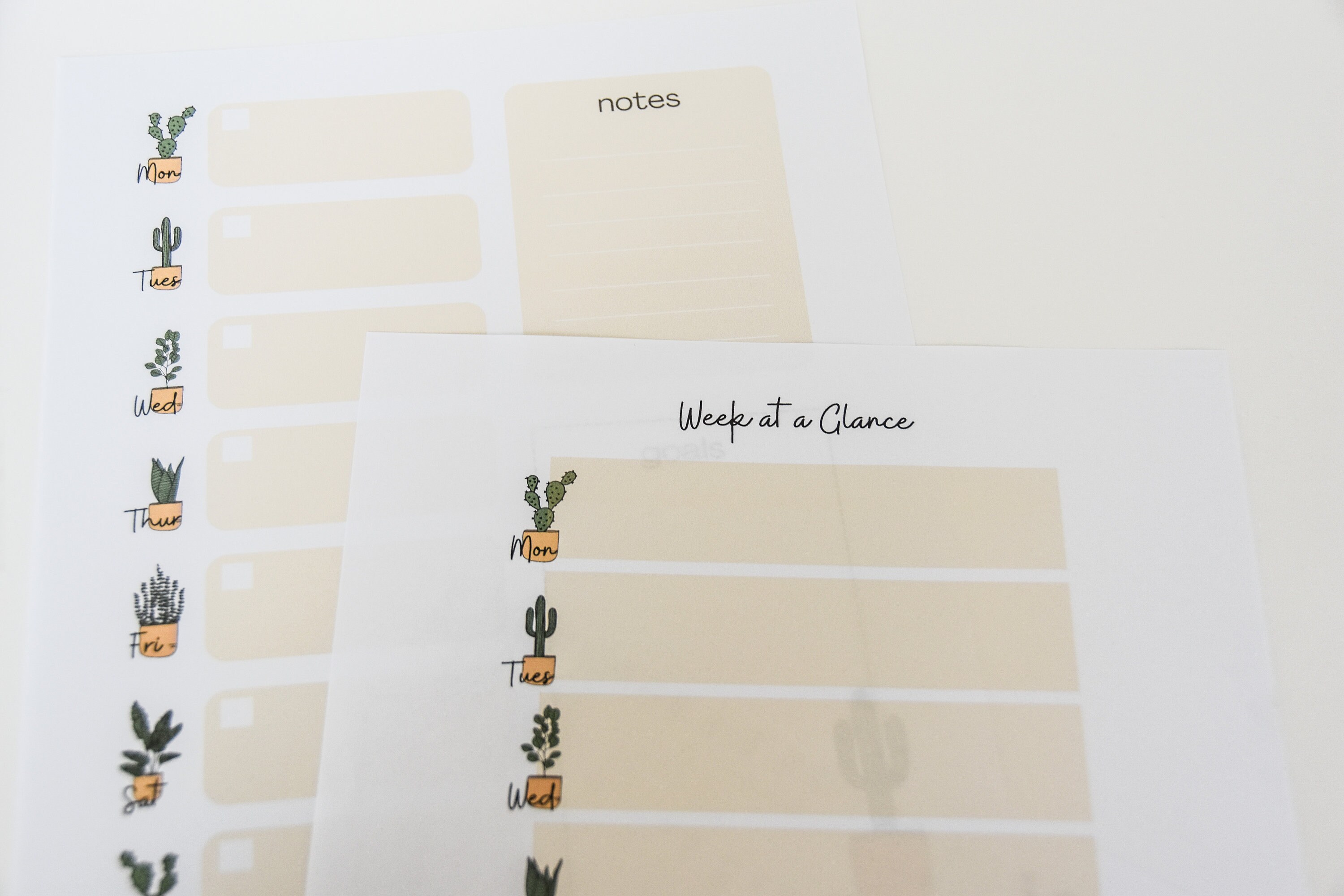 Plant Lady Boho Style PDF Printable Planner Pages Size 8.5 X Ll - Etsy