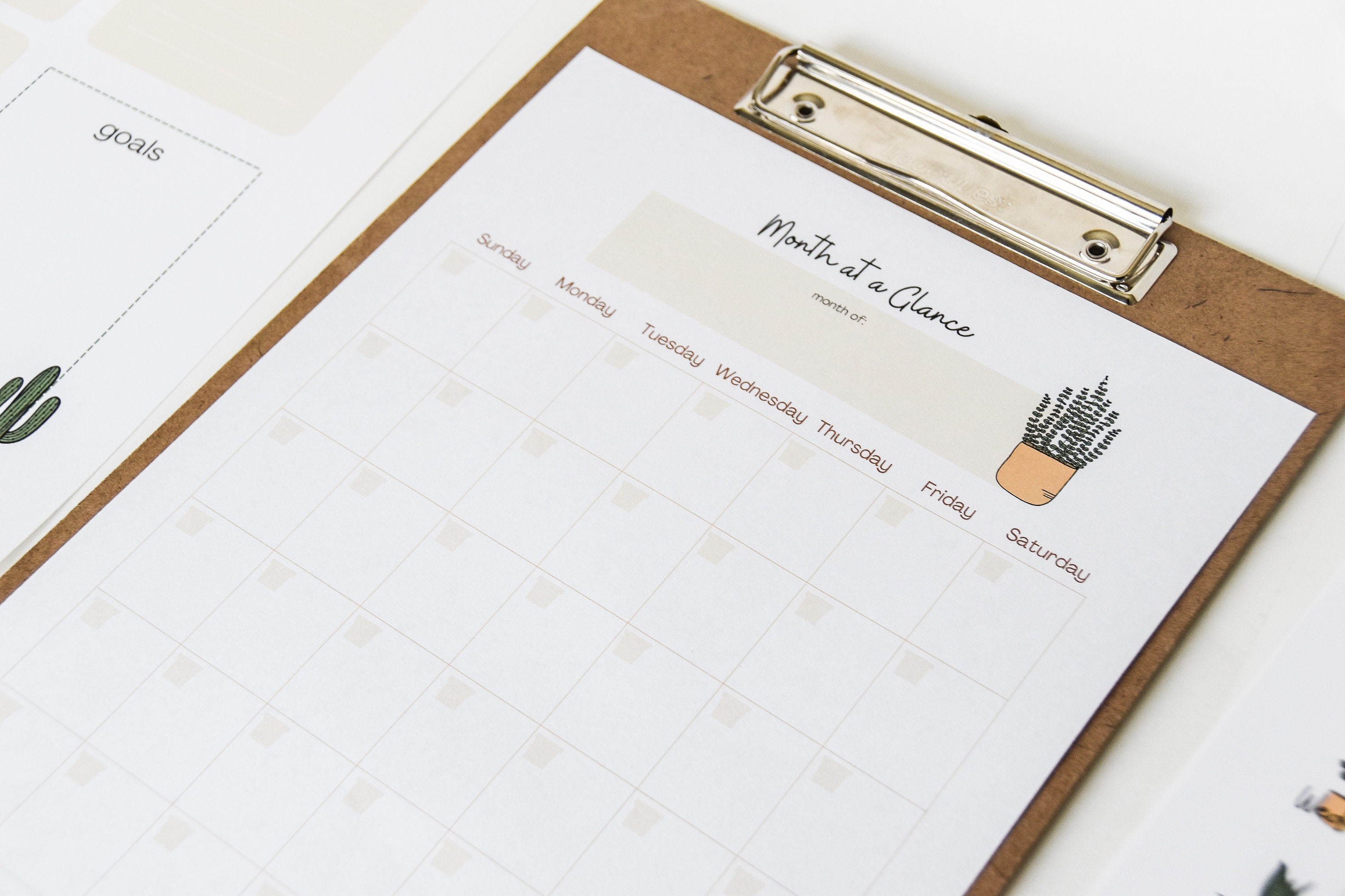 Plant Lady Boho Style PDF Printable Planner Pages Size 8.5 X Ll - Etsy