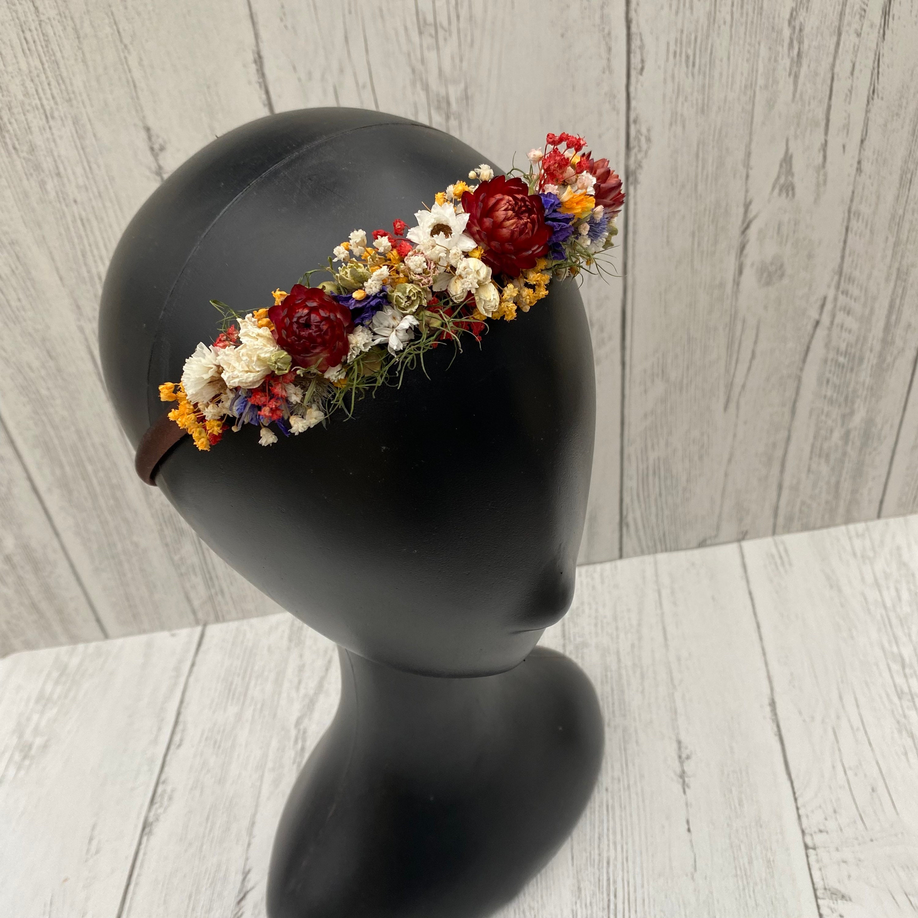 Flower Mix Hair Bands Wedding Dried Flower Alice Bands | Etsy UK