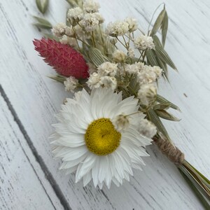 Daisy Buttonhole Wedding Dried Flower Buttonholes Corsage | Etsy