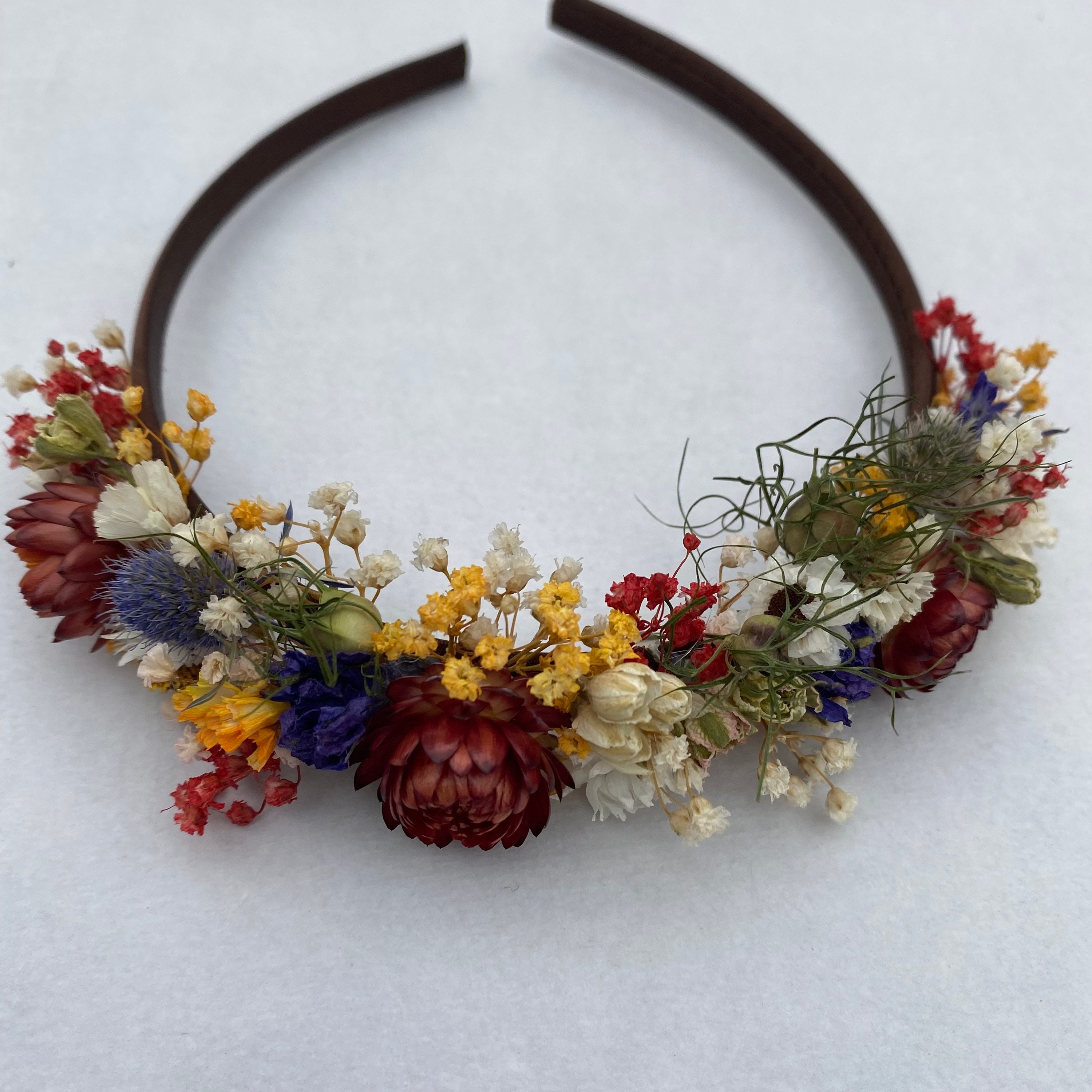 Flower Mix Hair Bands Wedding Dried Flower Alice Bands - Etsy UK