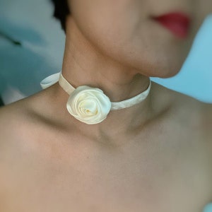 Satin Rose Velvet Sash Necklace Handmade With Detail and Versatility - Etsy