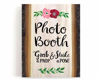 Printable Photo Booth Sign 8x10 Rustic Winter Wedding Decor | Etsy