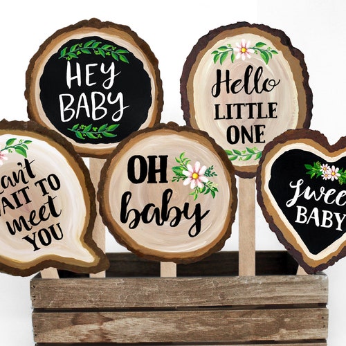 Rustic Wedding Printable Photo Booth Props 8 Hand Painted - Etsy