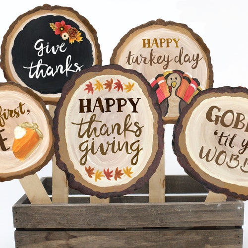 Fall Party Photo Booth Props 20 Printable Hand Painted Wood - Etsy