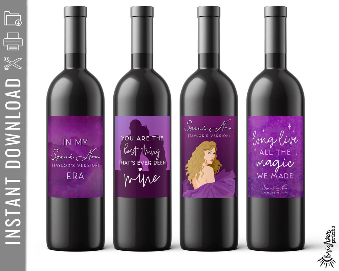 Printable Speak Now TV Wine Bottle Labels 4 Designs - Etsy